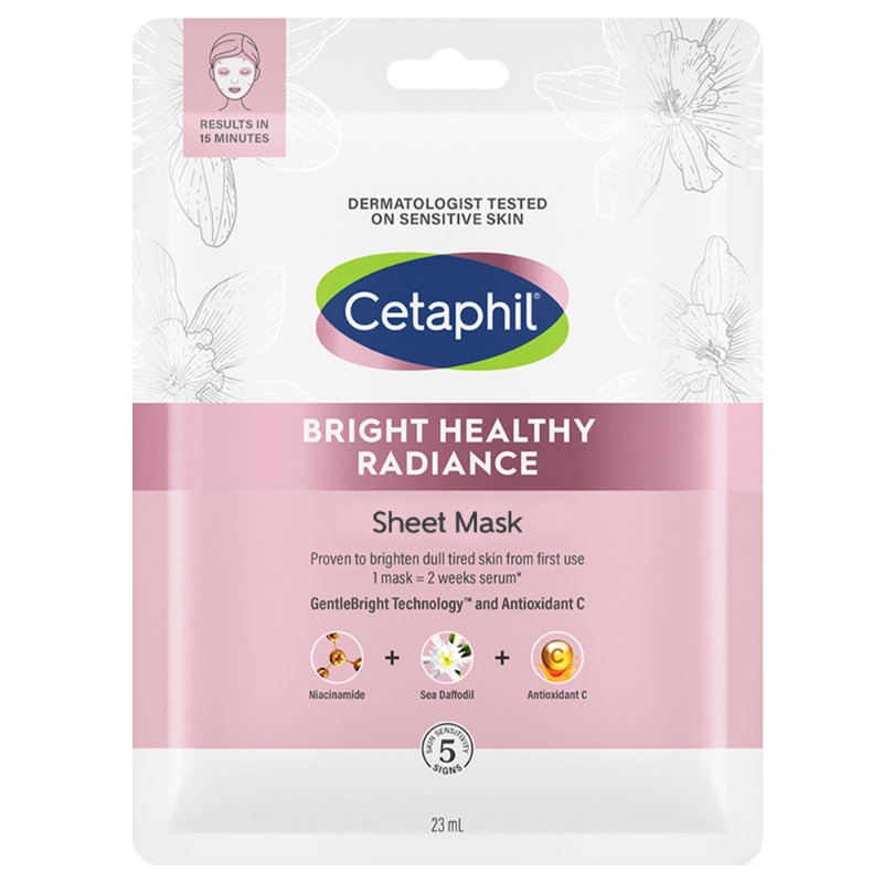 Jual CETAPHIL BRIGHT HEALTHY RADIANCE SHEET MASK 23ML | Shopee Indonesia