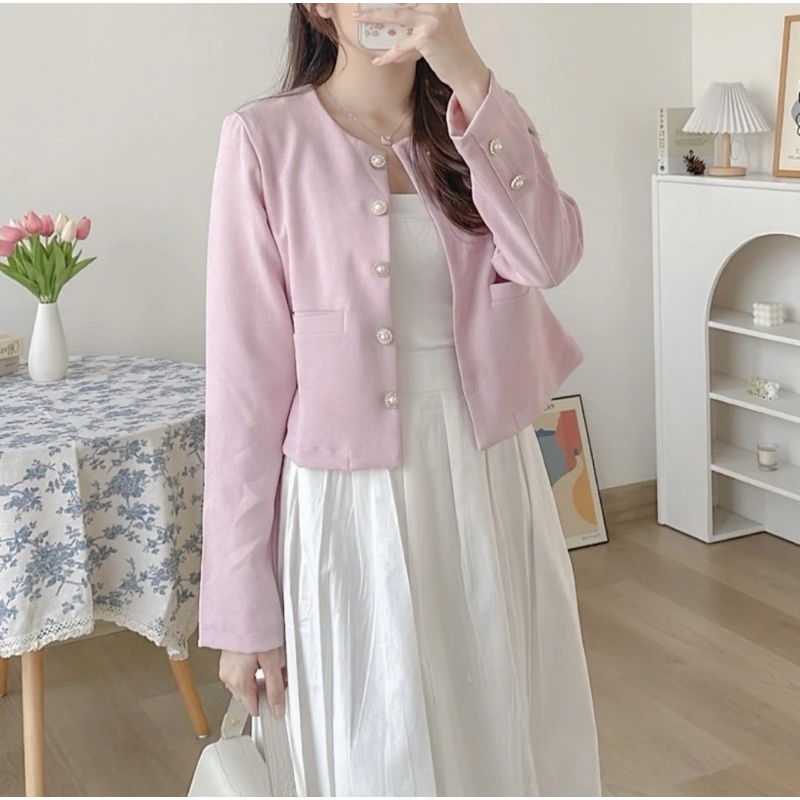 Jual NEW/BARU HER APPAREL - 달래 DAL-RAE BLAZER | KOREAN BLAZER | Shopee ...
