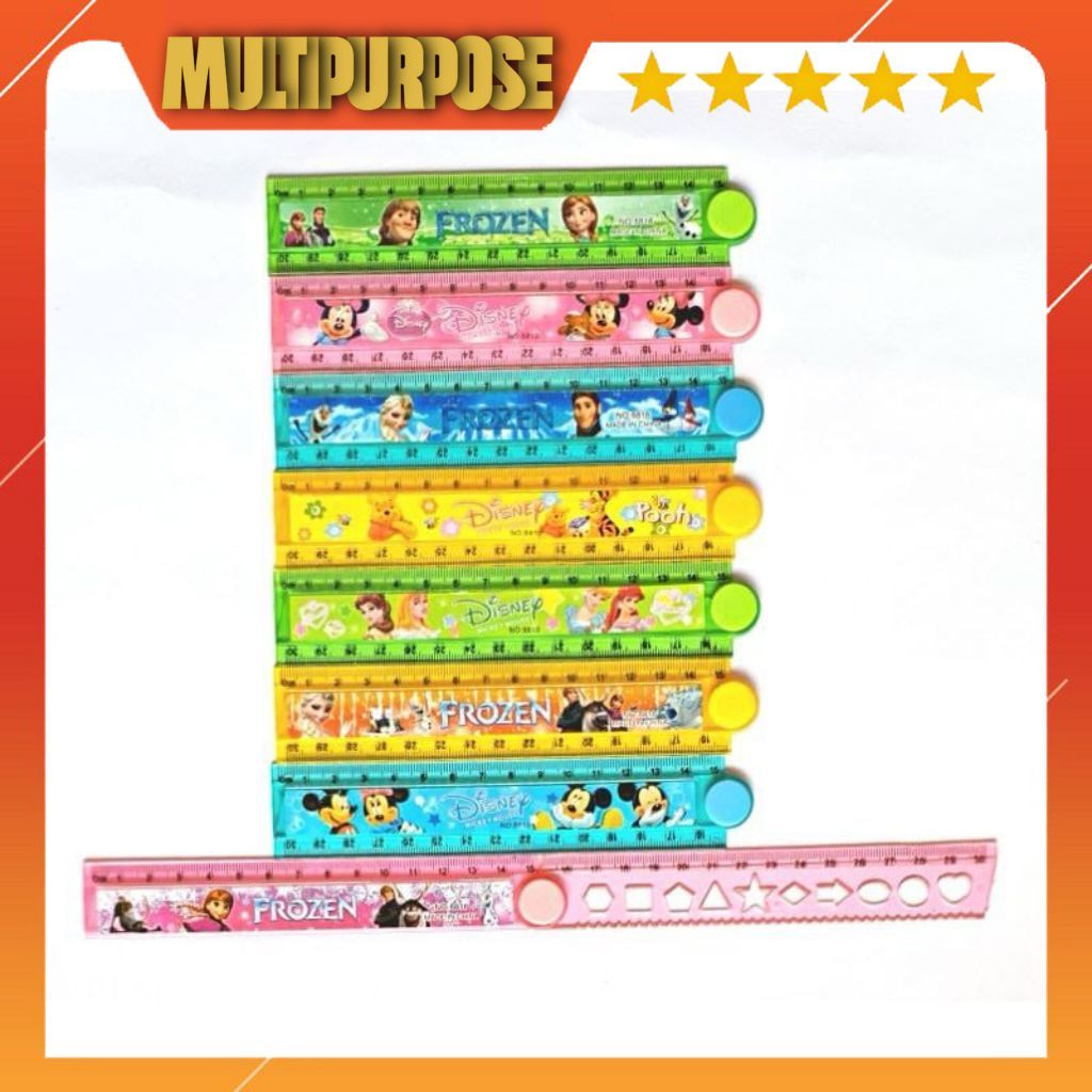 Jual PENGGARIS LIPAT / GARISAN FANCY KARAKTER LUCU ANAK 30 CM | Shopee ...