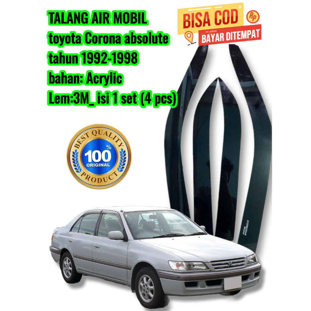 Jual Talang air mobil Toyota Corona Absolute tahun 1992-1998 model flat ...