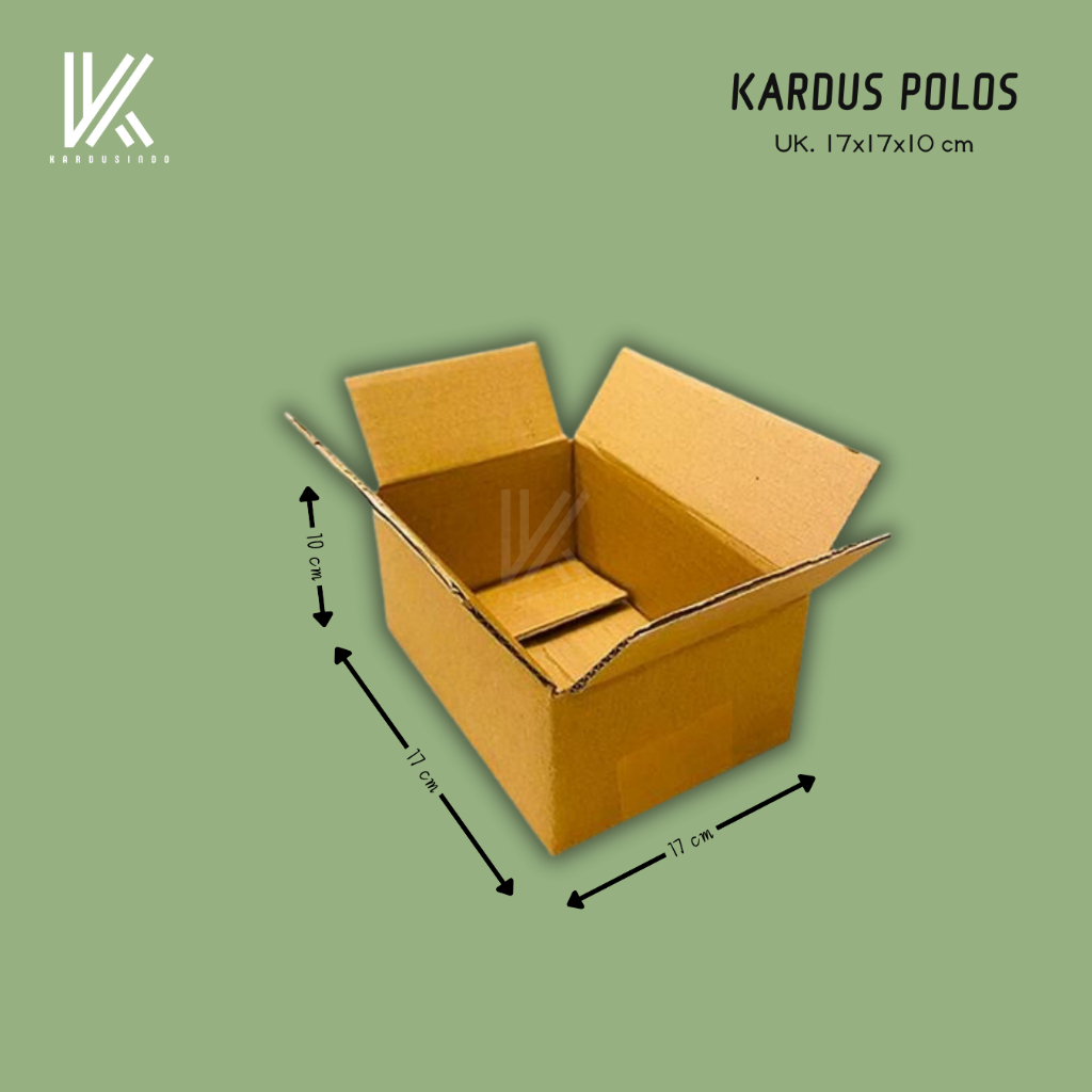 Jual KARDUS BOX POLOS BARU UK 17x17x10 CM | Shopee Indonesia