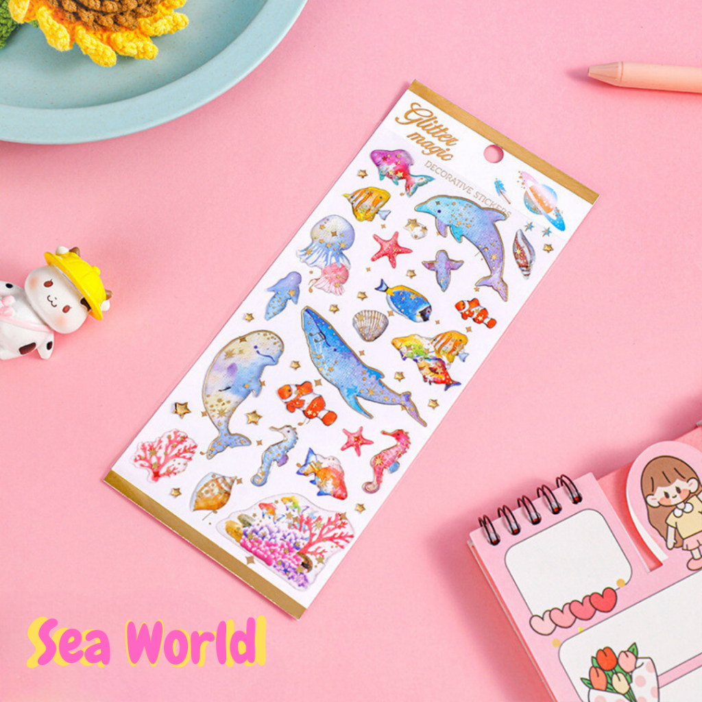 Jual TOPER Sticker Timbul 3D Glitter Magic Lucu List Gold Emas Blink ...