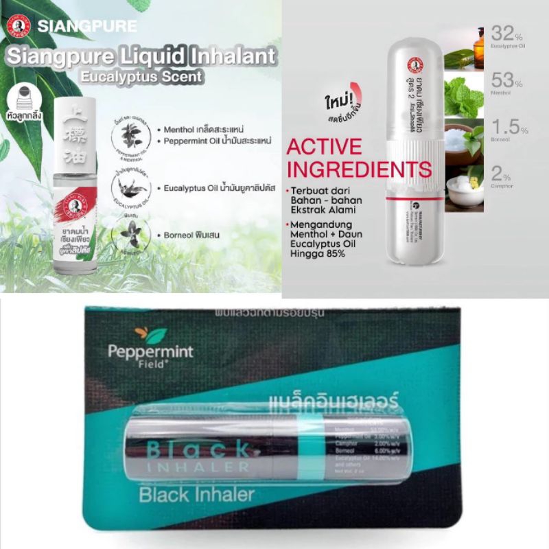 Jual [KID] Minyak Gosok Inhaler Rubbing Oil aromatic Pepperment Field ...