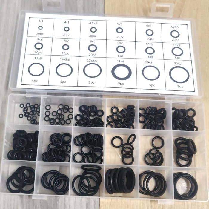 Jual [Bisa COD] Karet Rubber O Ring Seal Tightening 225 PCS 1 Set Sil Oring Box Seal hidrolik ...