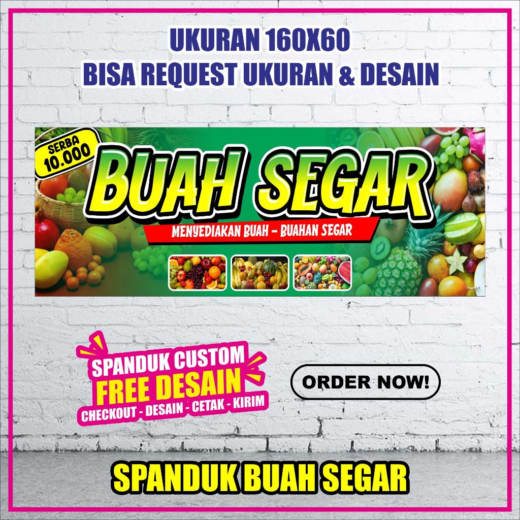 Jual Spanduk/Banner Buah Segar Ukuran 160X60 BISA REQUEST | Shopee ...
