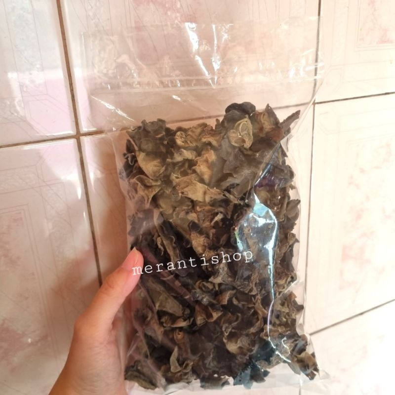 Jual Jamur Kuping Kering Hitam 100gram / Bokni Hitam / Obokni / Dried ...