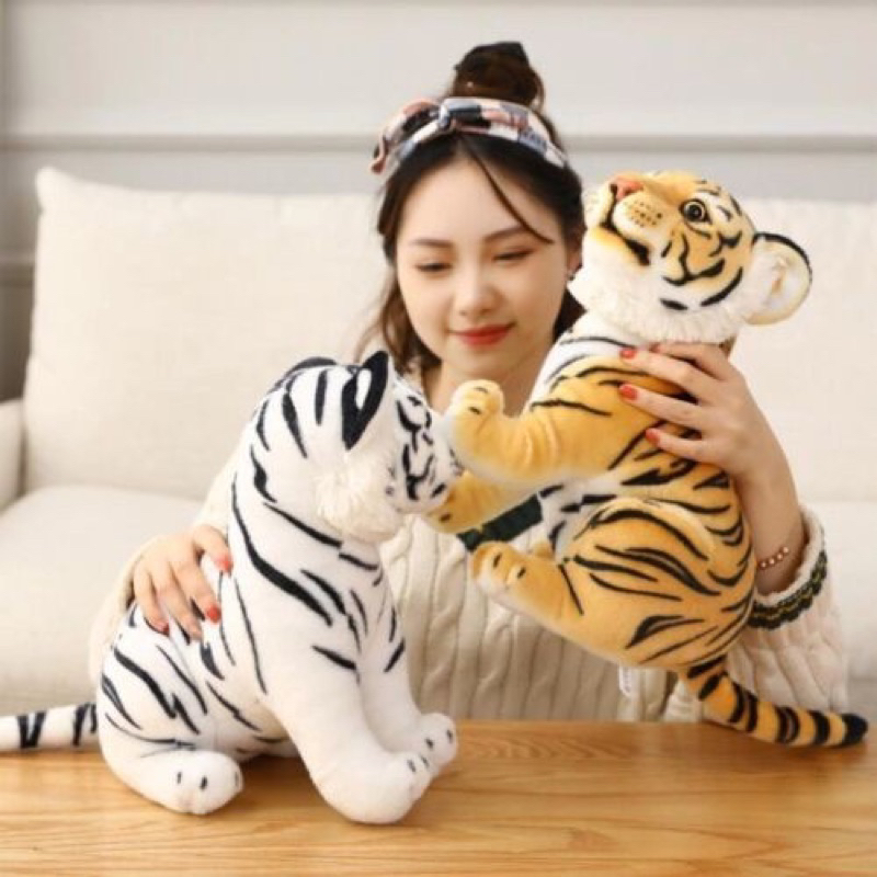 Jual Boneka ANIMAL TIGER/HARIMAU panjang 40cm Berlabel SNI | Shopee ...