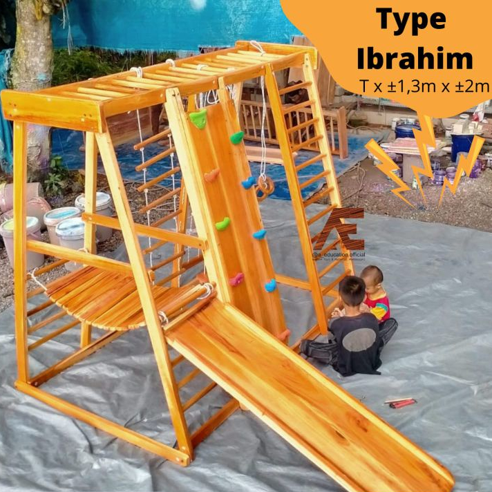 Jual Brakiasi 1,8m 1,6m type ibrahim Mainan Playground anak kayu ...