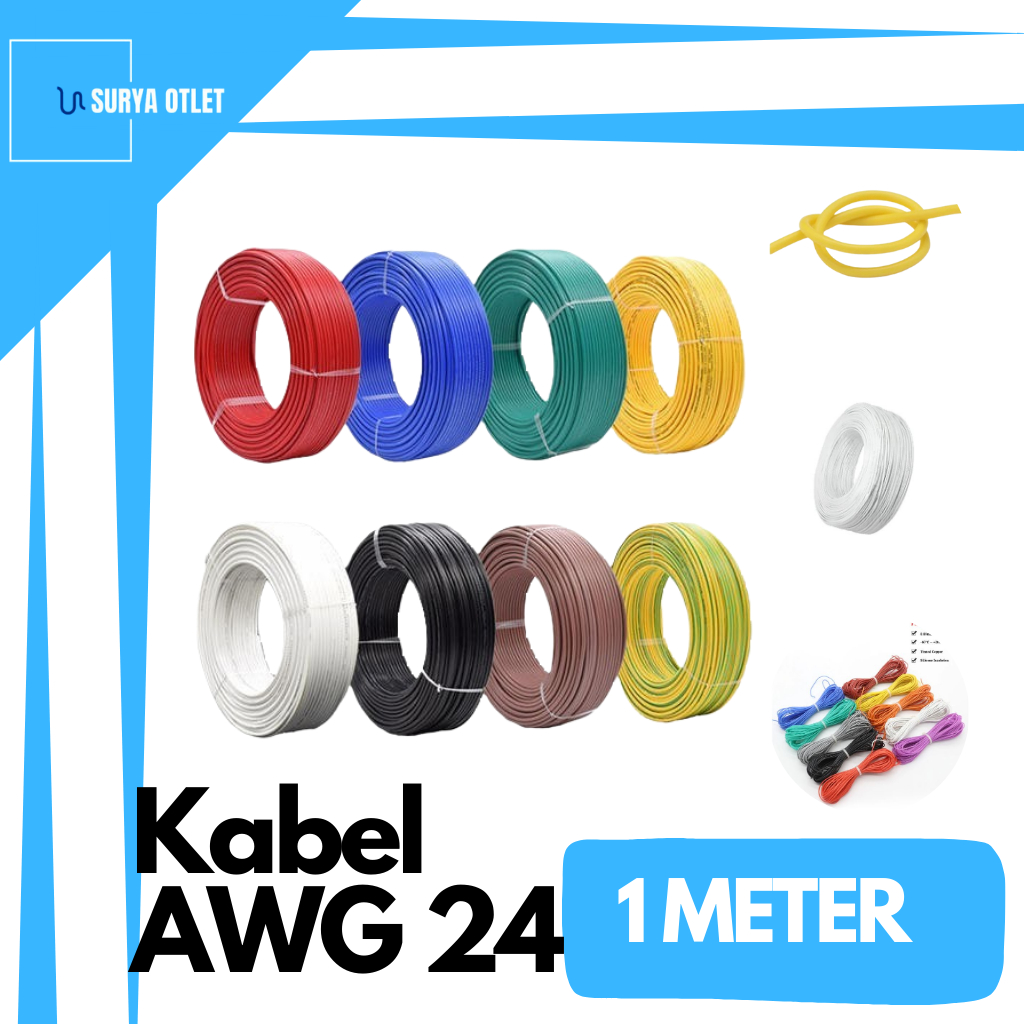 Jual AWG Cable Kabel AWG 24 TINNED CU 100 METER Harga Per Meter | Shopee Indonesia