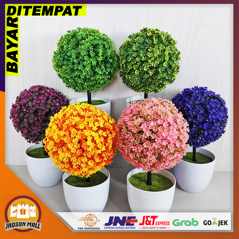 Jual JM Pot Bunga Hias Plastik Tanaman Palsu Dekorasi Rumah Import Tanaman Hias Bonsai PBP03 ...