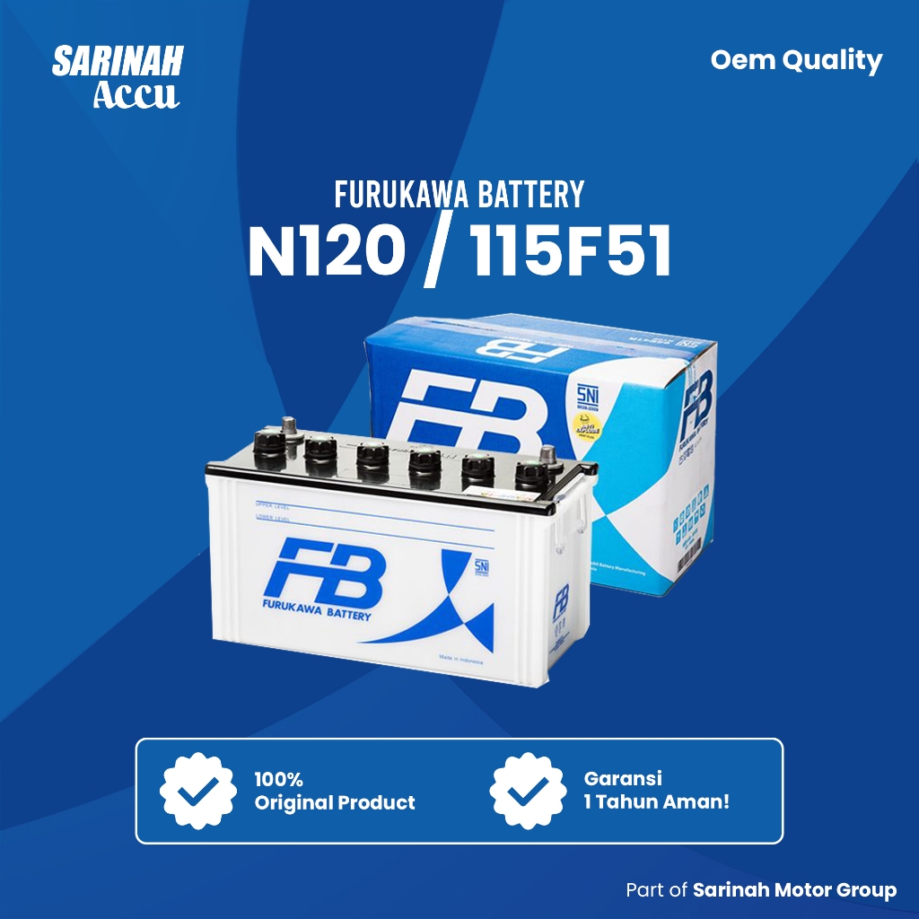 Jual ACCU/AKI BASAH MOBIL HINO BUS/NISSAN BUS FB 115F51 (120Ah) | Shopee Indonesia