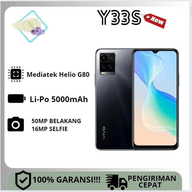 Jual HP VIVO Y33S RAM 8/256 GB FULLSET GARANSI 12BULAN | Shopee Indonesia
