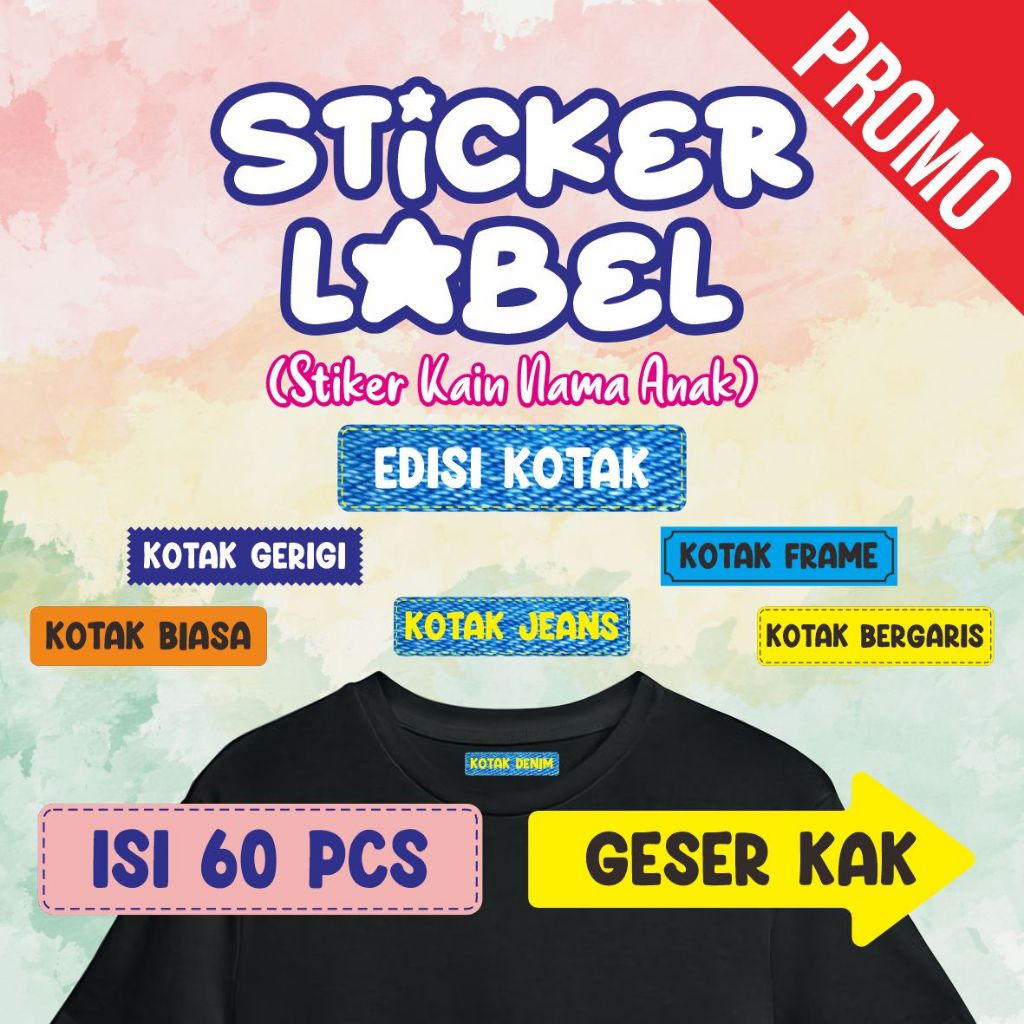 Jual Sticker Label Baju Nama Anak Tidak Luntur Label Baju Nama Anak ...