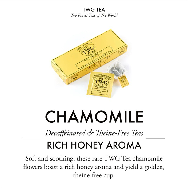 Jual TWG Tea Chamomile Cotton Teabag sachet eceran satuan | Shopee Indonesia