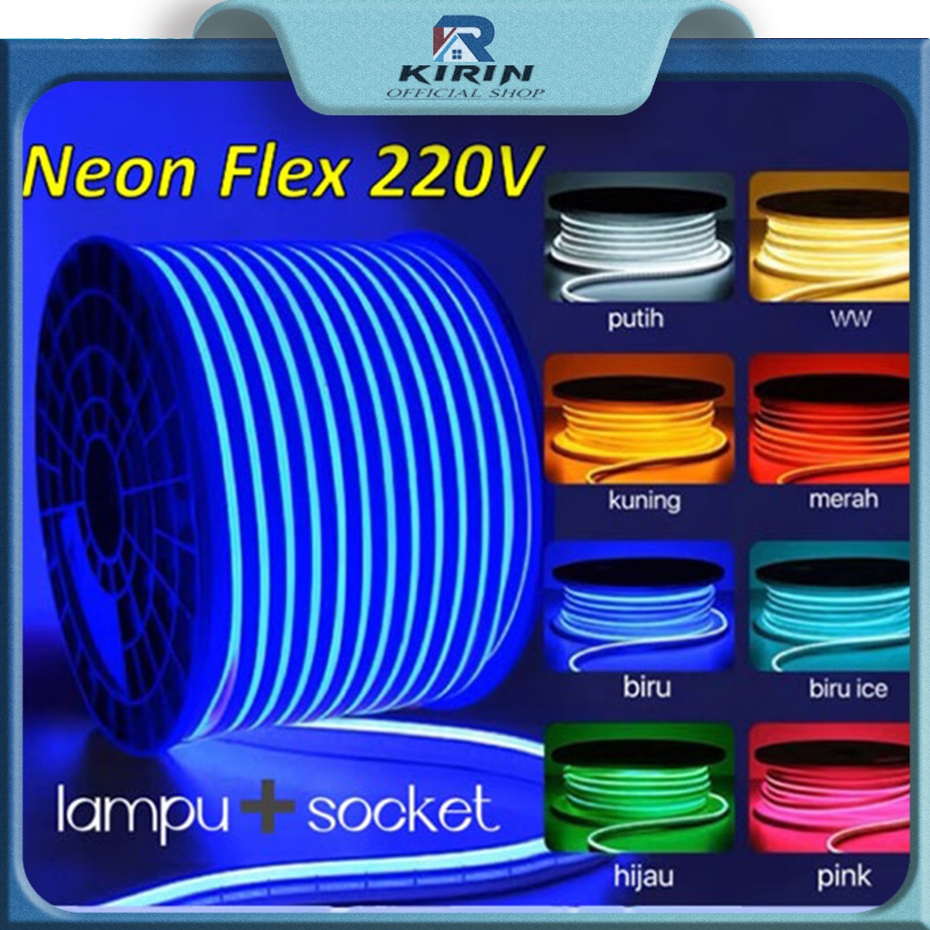 Jual NEON FLEX LAMPU LED Lampu Strip 1M 2M 3M 4M 5M SELANG 220V METERAN ...