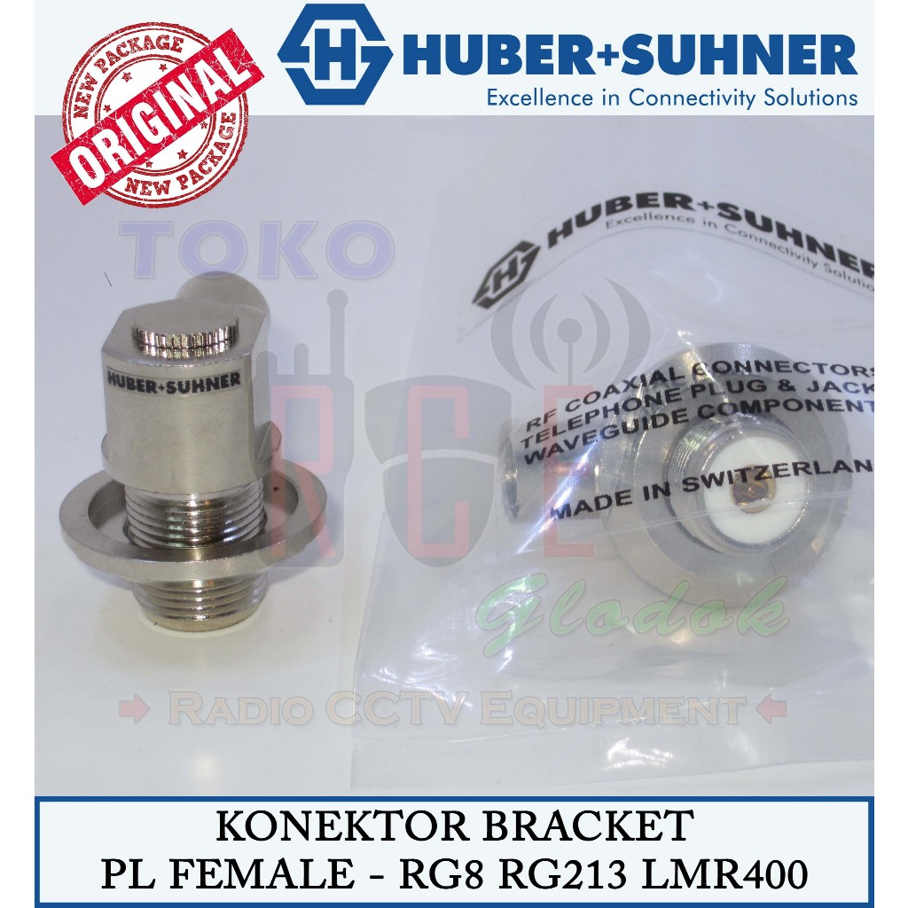 Jual Konektor Bracket PL Female Untuk Kabel RG8 RG213 LMR400 CONNECTOR ...