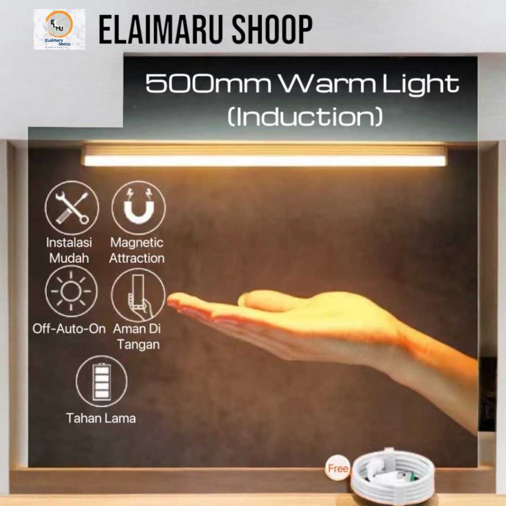 Jual Lampu Sensor Gerak Magnetic Tempel Stick Panjang LED Lampu Lemari ...