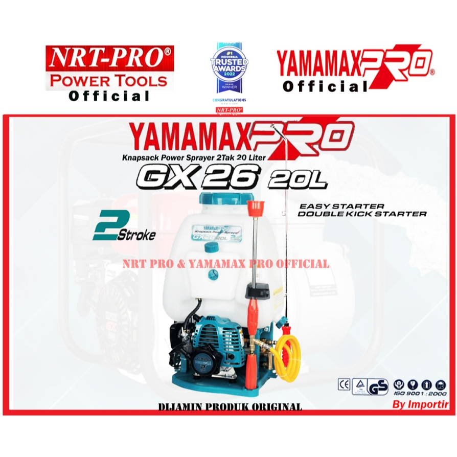 Jual YAMAMAX PRO GX-26 Mesin Knapsack Power Sprayer 2Tak 20Liter Mesin Semprot Hama Pertanian 2 ...