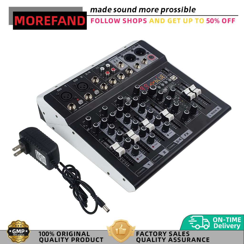 Jual Audio mixer professional 4 channel mixer, support Bluetooth USB ...