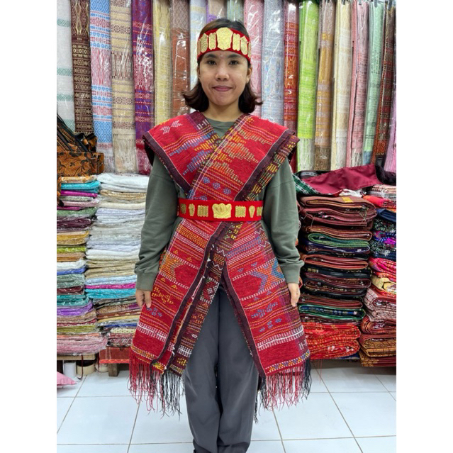 Jual Set Ulos Sadum + Ikat Pinggang + Sortali Adat Batak | Shopee Indonesia