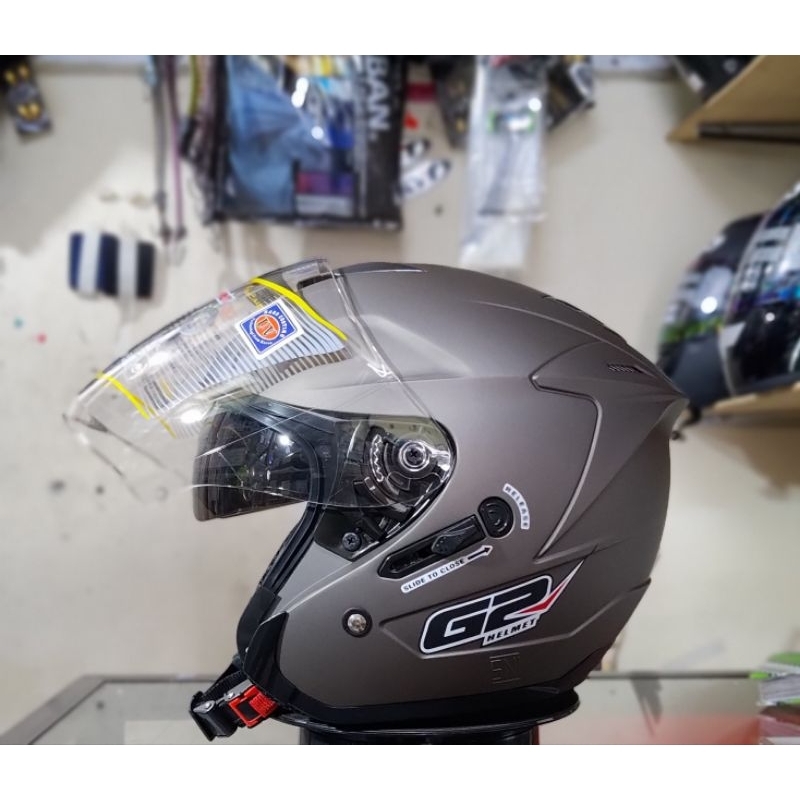 Jual HELM G2 OPTIMAX SOLID DOUBLE VISOR | Shopee Indonesia