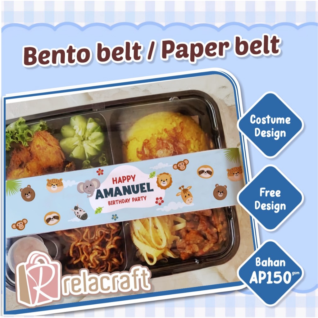 Jual PAPER BELT/ BENTO BELT CUSTOM/ SOUVENIR LUCU/ SOUVENIR CUSTOM/ PAPER BELT ULANG TAHUN ...