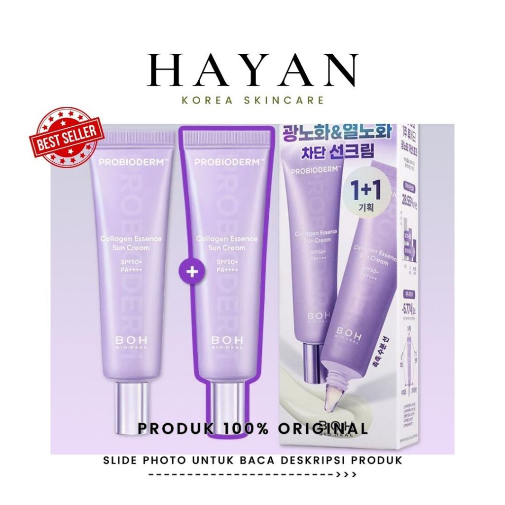 Jual BIOHEAL BOH Probioderm Collagen Essence Sun Cream | Shopee Indonesia