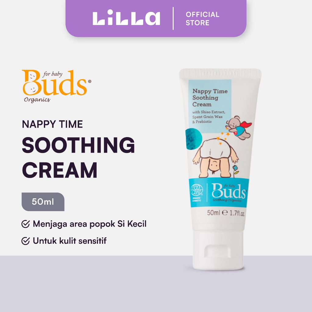 Jual BUDS ORGANIC - Nappy Time Soothing Cream - Size 50 ml | Shopee ...