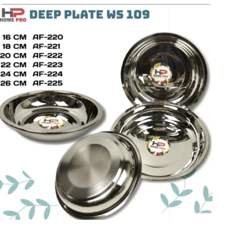 Jual DEEP PLATE RICE PLATE piring dalam stainless TEBAL / piring korea ...