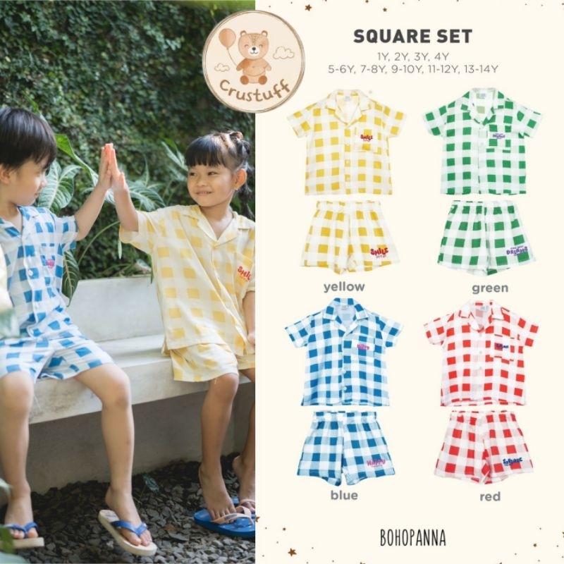 Jual Square Set Bohopanna B78 / Setelan Anak Unisex / Setelan Pendek Anak Unisex / Set Baju Anak ...