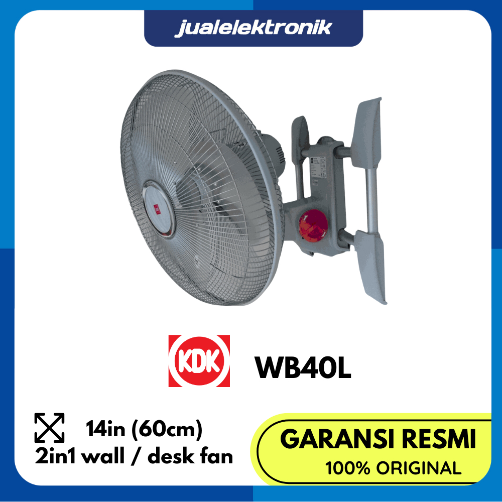 Jual KDK Floor Fan & Wall Fan 58 Watt WB40L Kipas Angin Dinding dan ...