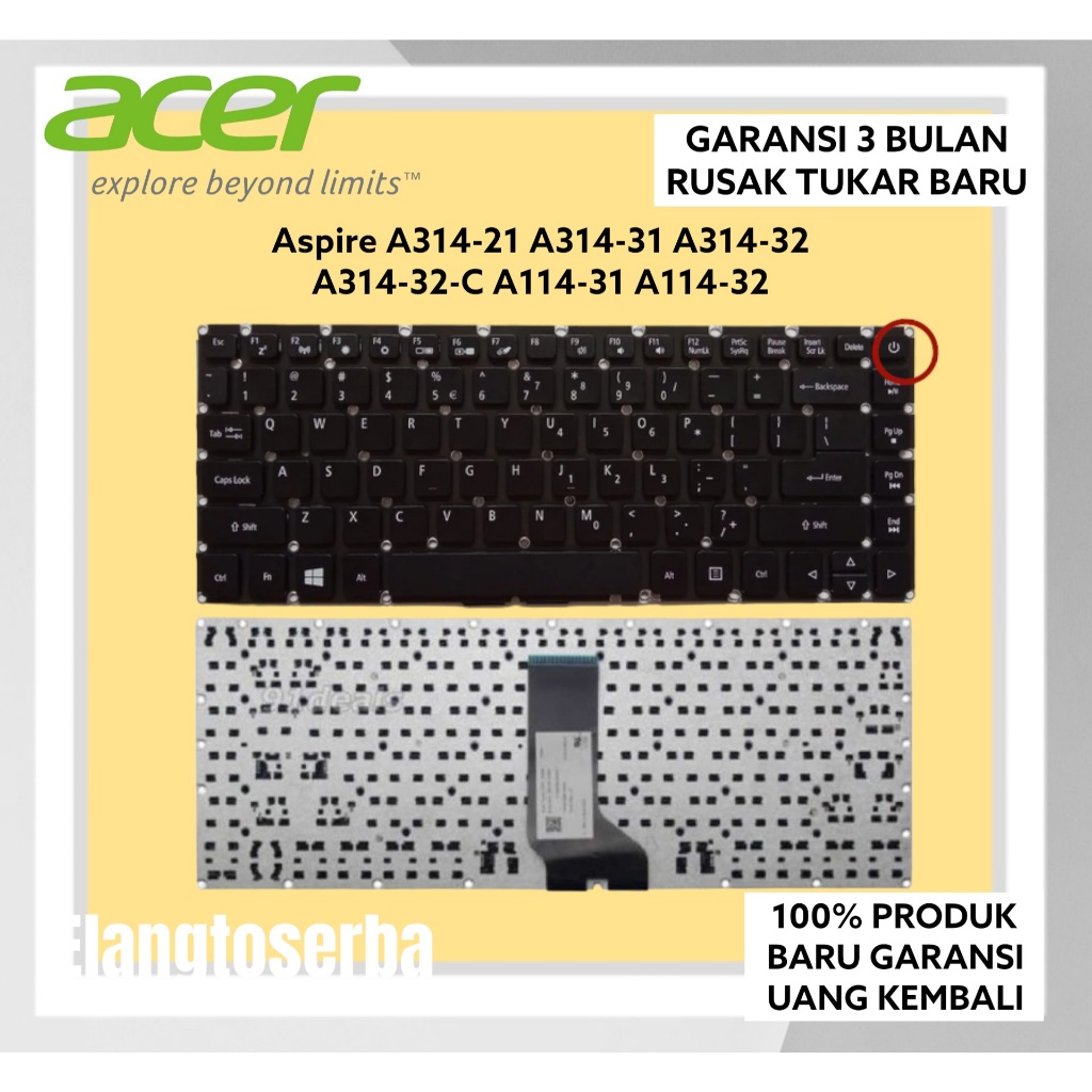 Jual Original Keyboard Acer Aspire 3 A314-31 A314-32 A114-31 A114-32 | Shopee Indonesia