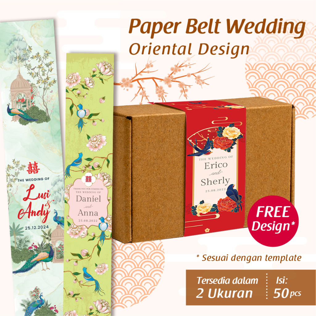Jual Paper Belt Wedding Design Oriental/ Pita Wedding Custom/ Souvenir ...