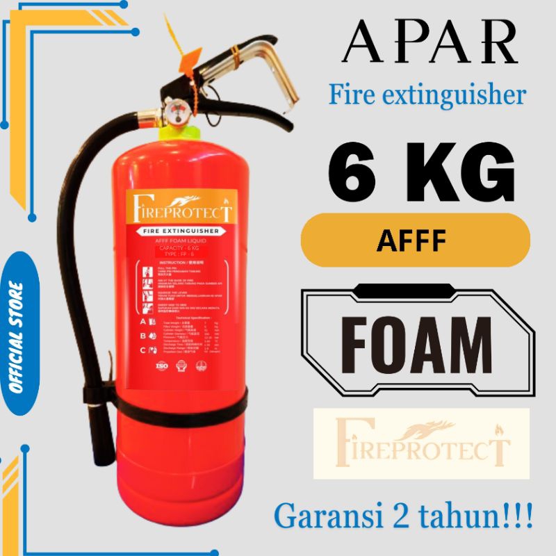 Jual FIRE PROTECT Apar pemadam Foam AFFF 6 KG/ apar foam busa 6kg ...