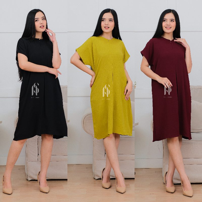 Jual Daster Polos Namira Crinkle Airflow Kekinian Terbaru Baju Wanita ...