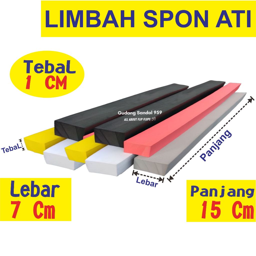 Jual (LIMBAH SPON ATI) BUSA ATI / SPON EVA TEBAL 1 CM UKURAN 7 X 15 CM ...