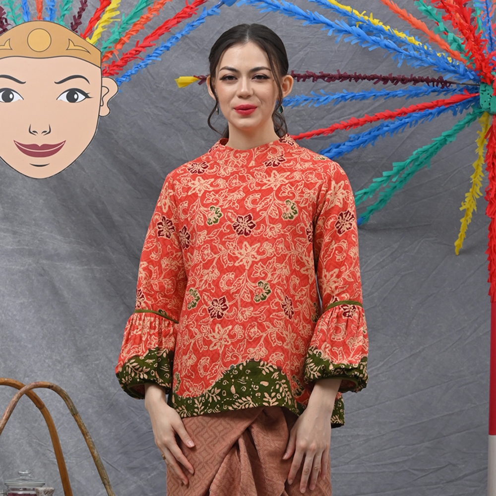 Jual NONA RARA - Kiyo Dobi Betawi T2930, Baju kerja blouse batik wanita ...