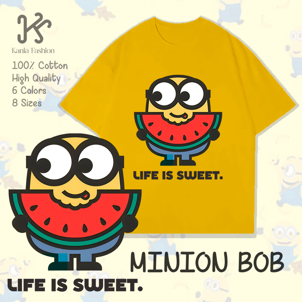 Jual Keyfine KAOS WANITA DAN ANAK MINION KUNING BANANA Lucu Imut Bahan ...