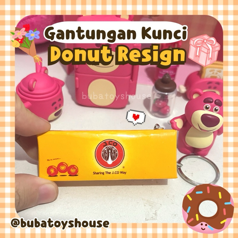 Jual Gantungan Kunci Donut JCO Hadiah Resign Kado Kantor Keychain Ganci ...
