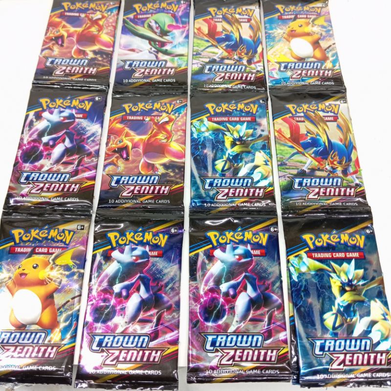 Jual PROMO 12 Sachet Kartu Foil Trading Card Pokemon Crown Zenit ...