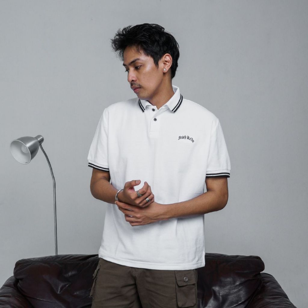 Jual IRISH KELLY Polo Shirt White | Shopee Indonesia
