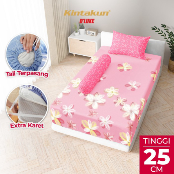 Jual Fitted 25cm DLUXE 200 Kintakun 90 Set / x Tinggi Sprei Promo Berkualitas Carmelia 100 ...