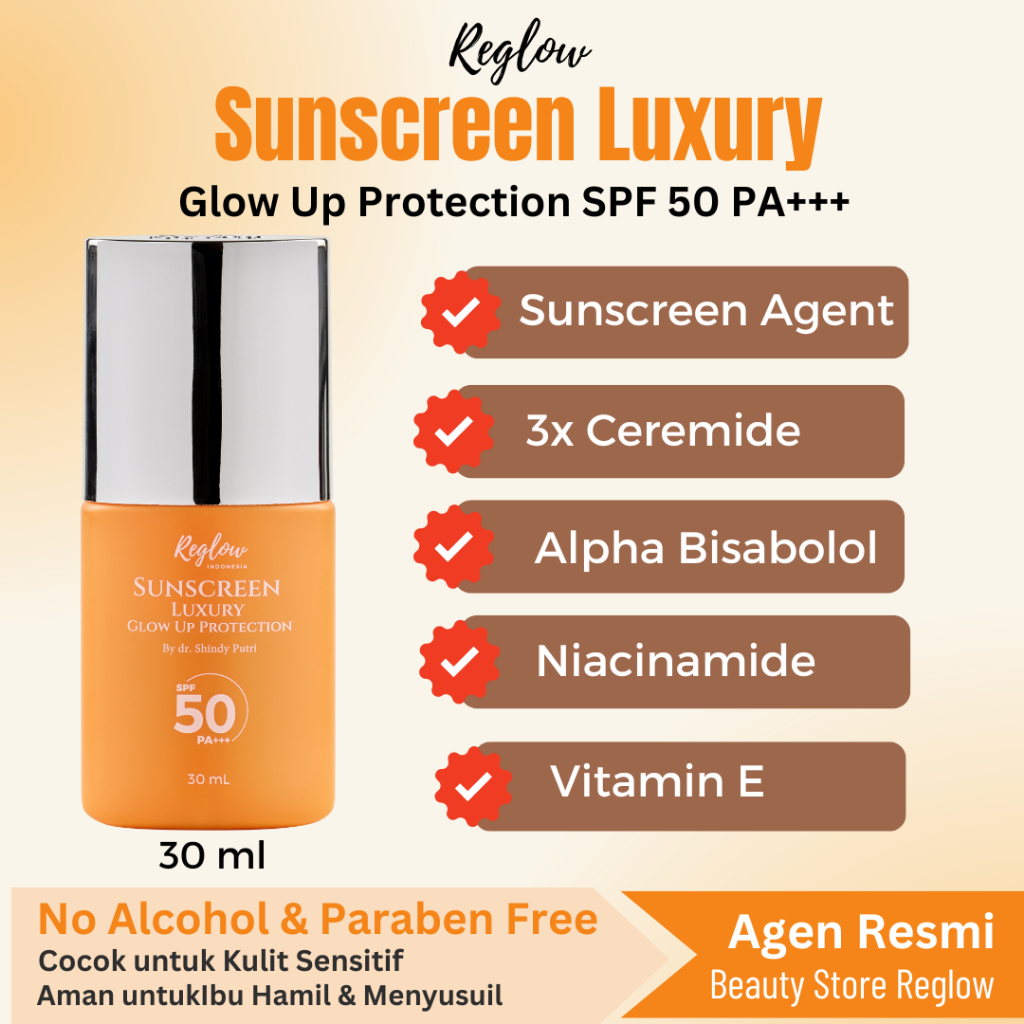 Jual REGLOW Sunscreen Spray Luxury Glow Up Wajah SPF 50 PA++ Non ...