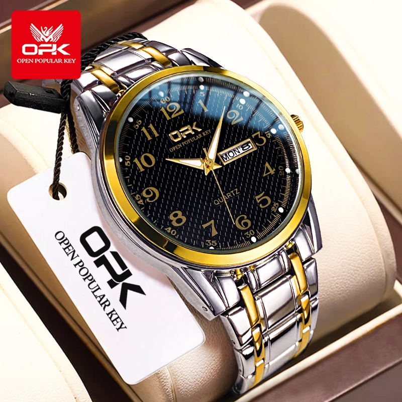 Jual OPK Jam Tangan Pria Anti Air Original Terbaru 2025 Stainless Steel ...