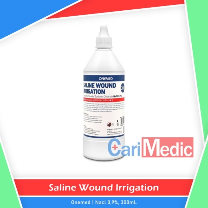 Jual Cairan Irigasi Pembersih Luka OneMed 300ml Saline Wound Irrigation NaCl 0.9% | Shopee Indonesia