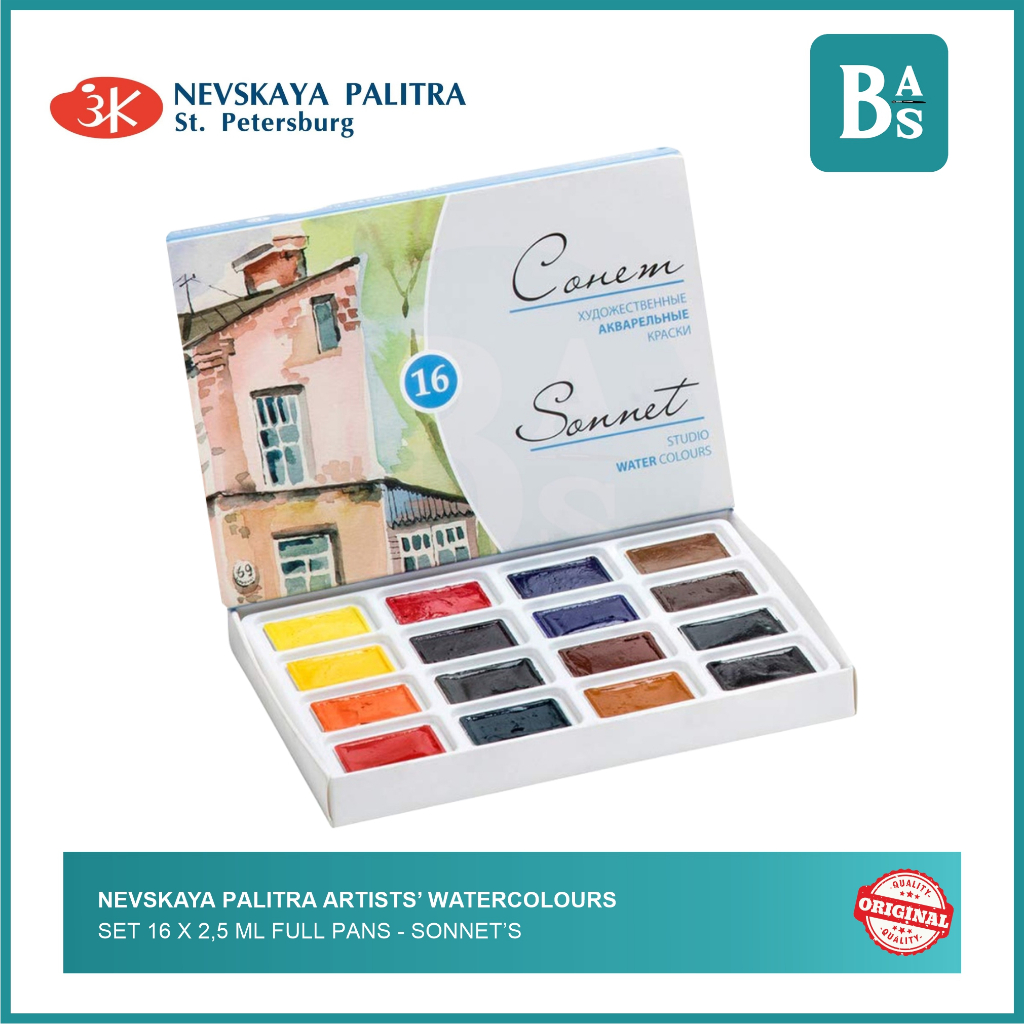 Jual Nevskaya Palitra - Cat Air set 16x2,5ml Full Pans Artist ...