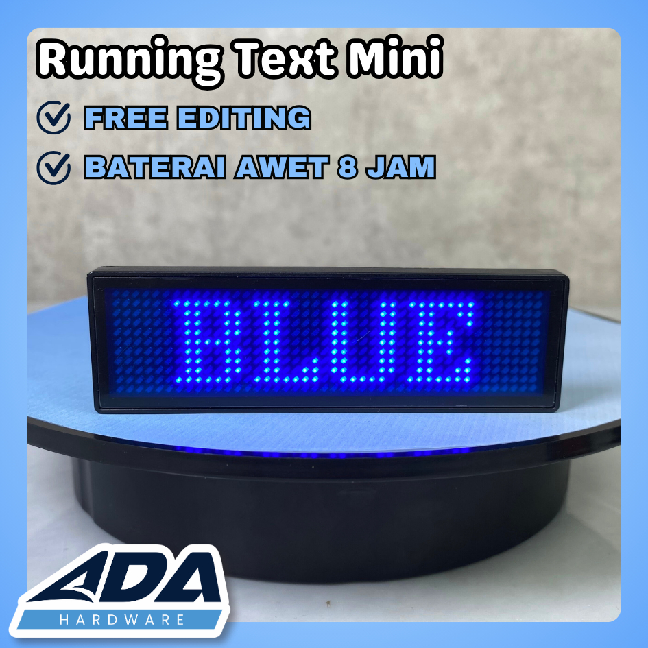 Jual Running Text Mini Edit HP Name Tag Papan Nama Digital Led Tulisan ...