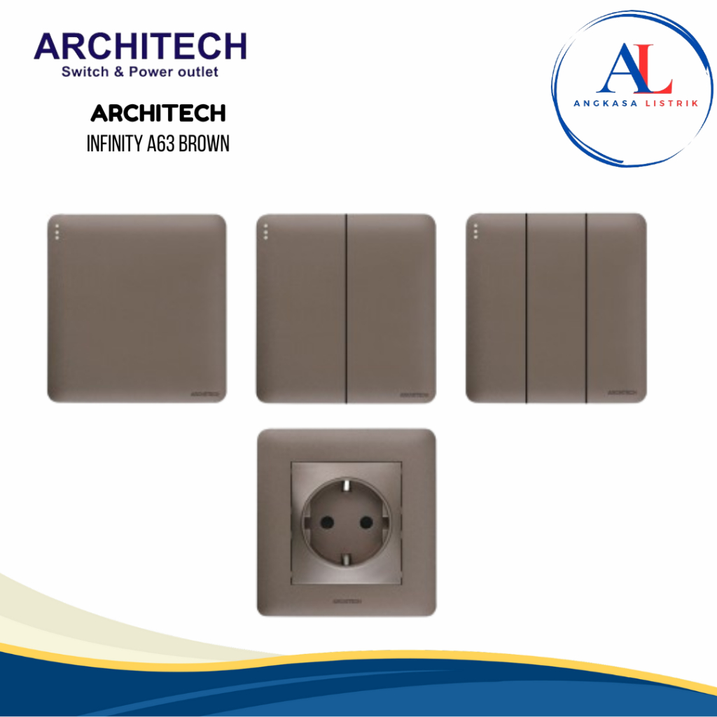 Jual ARCHTECH BROWN SAKLAR STOP KONTAK RUMAH | Shopee Indonesia