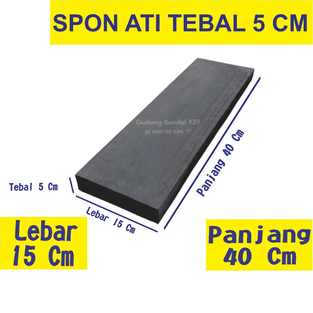 Jual SPON ATI / BUSA ATI / SPON EVA TEBAL 5 CM WARNA HITAM UKURAN 15 CM ...