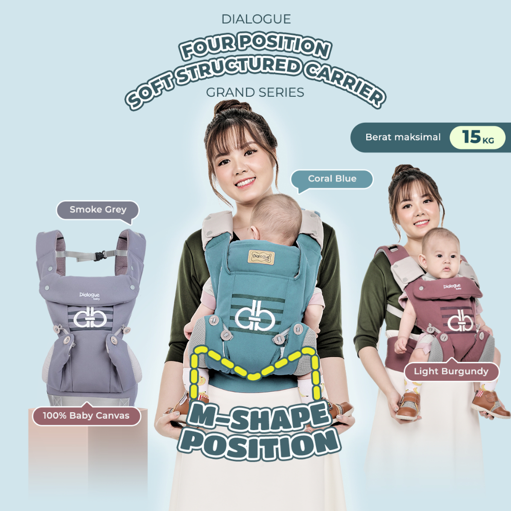 Jual Dialogue Baby Gendongan Bayi Newborn SSC M Shape 4 Posisi Grand ...